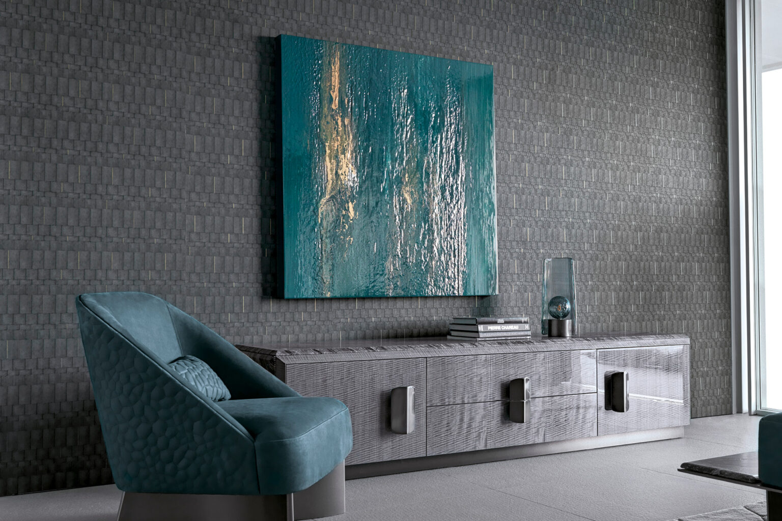 Mirage emerald wave painting - giorgio collection