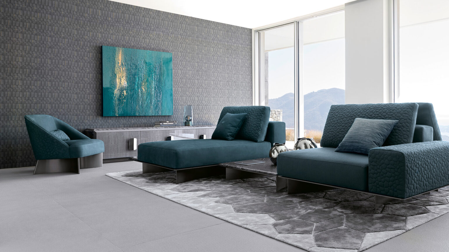 Mirage emerald wave painting - giorgio collection
