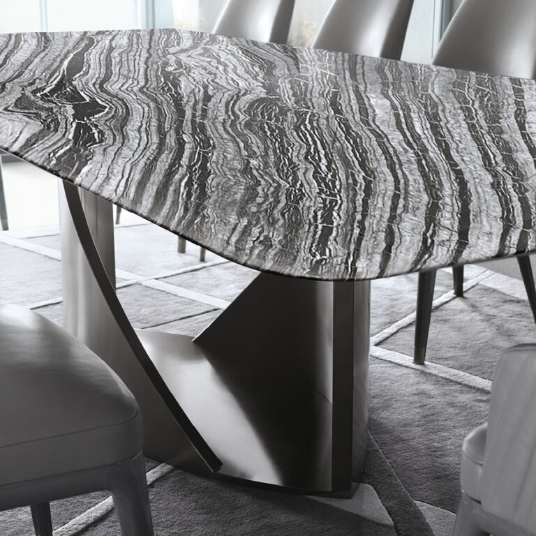 Mirage rectangular table marble top - giorgio collection