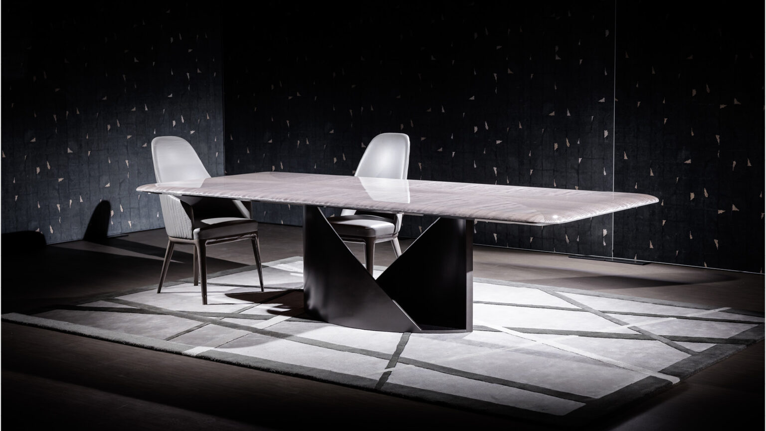 Mirage rectangular table - giorgio collection