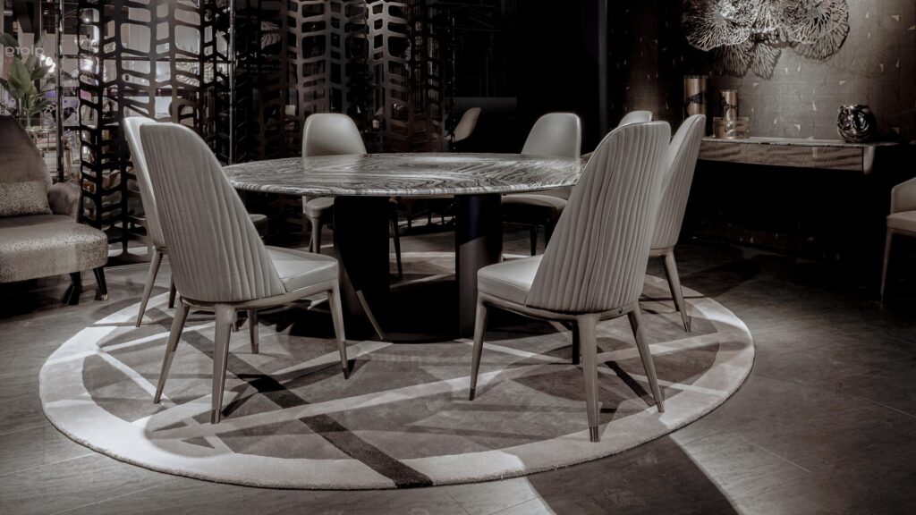 Mirage round table marble top - giorgio collection