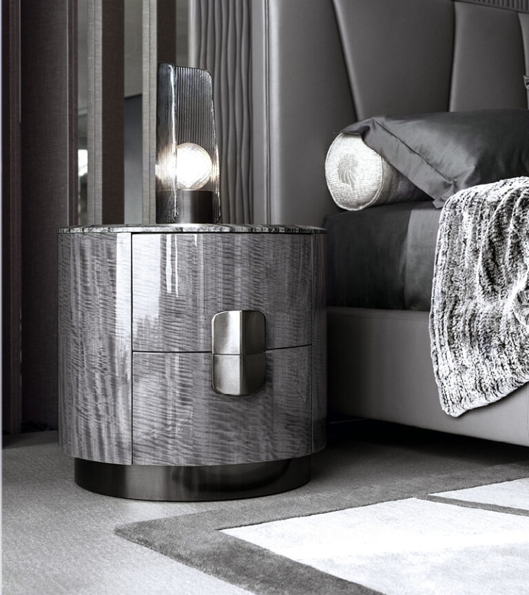 Mirage round night table - giorgio collection