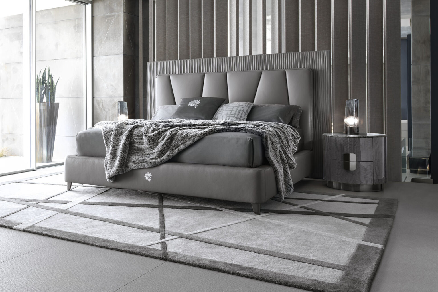 Mirage round night table - giorgio collection