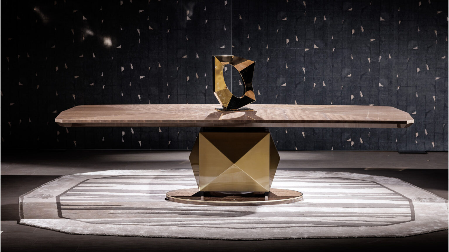 Infinity rectangular table metal base - giorgio collection