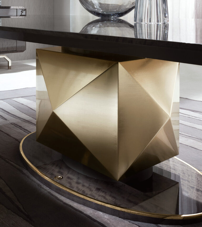 Infinity rectangular table metal base - giorgio collection