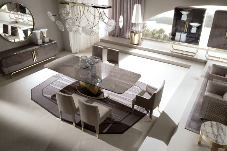 Infinity rectangular table metal base - giorgio collection