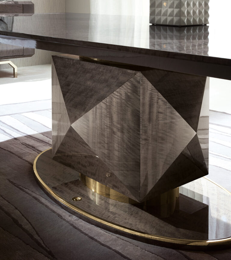 Infinity rectangular table wooden base - giorgio collection