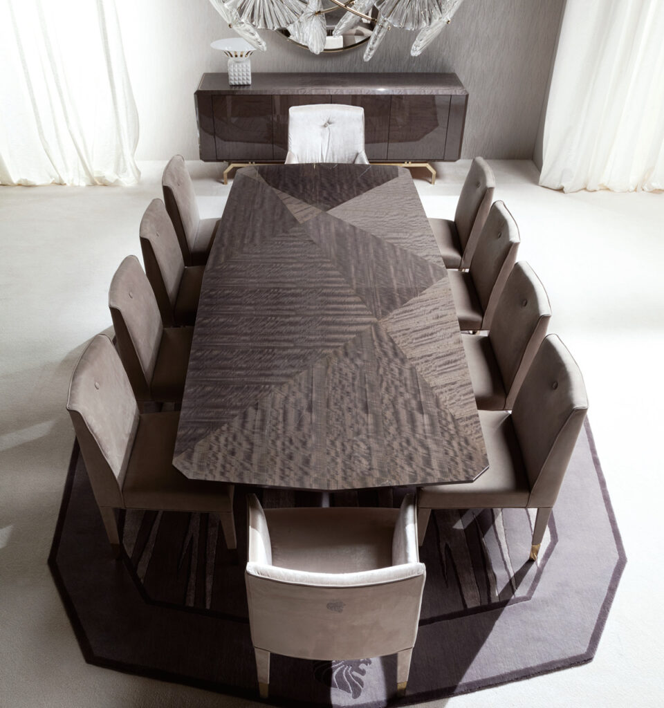 Infinity rectangular table wooden base - giorgio collection