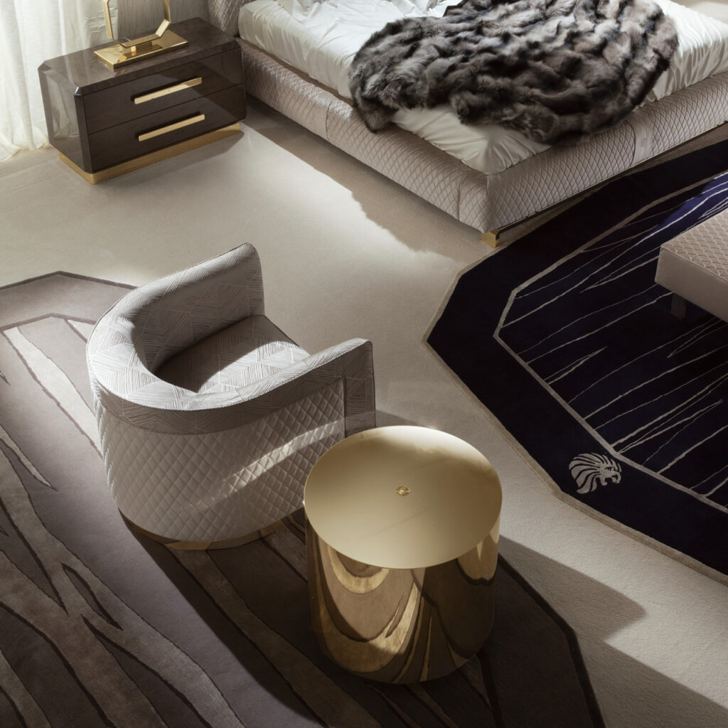 Infinity Round Gold End Table | Giorgio Collection
