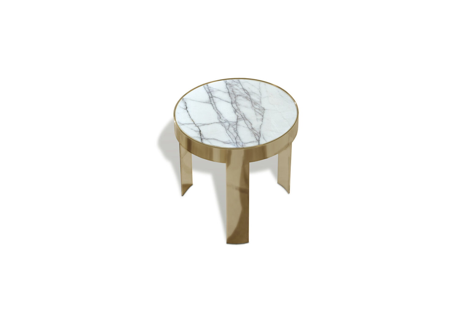 Infinity oval metal cocktail table - giorgio collection