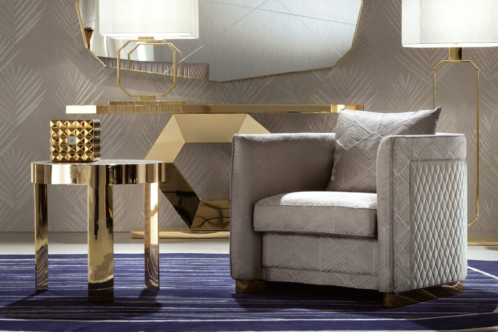 Infinity Round Metal End Table | Giorgio Collection