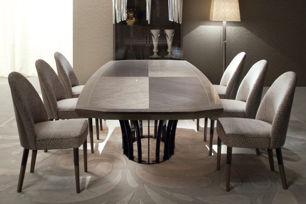 Alchemy boat shape rectangular table - giorgio collection