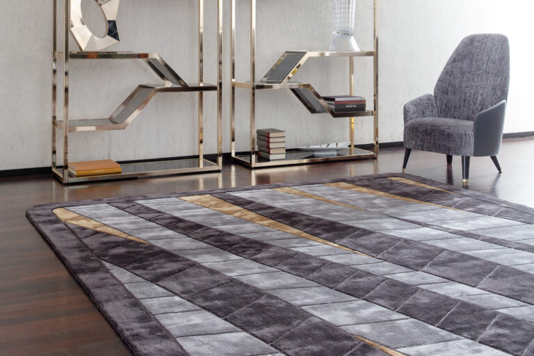 Charisma rectangular golden carpet - giorgio collection