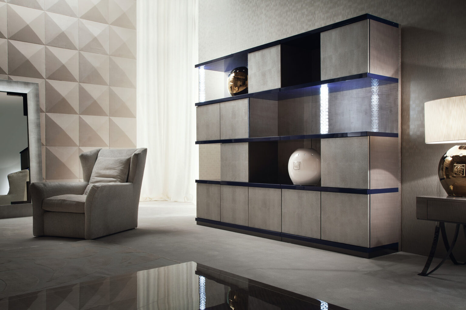 Alchemy 3 sections bookcase - giorgio collection