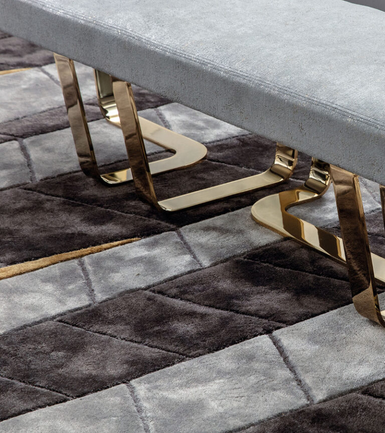 Charisma round golden carpet - giorgio collection