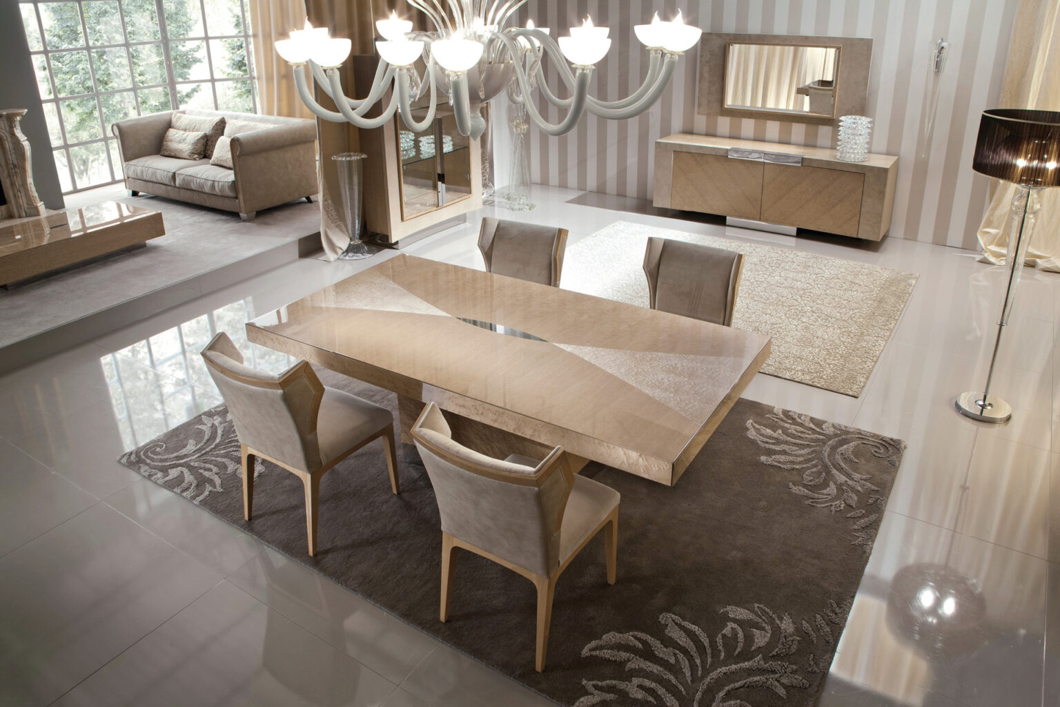 Sunrise rectangular table - giorgio collection