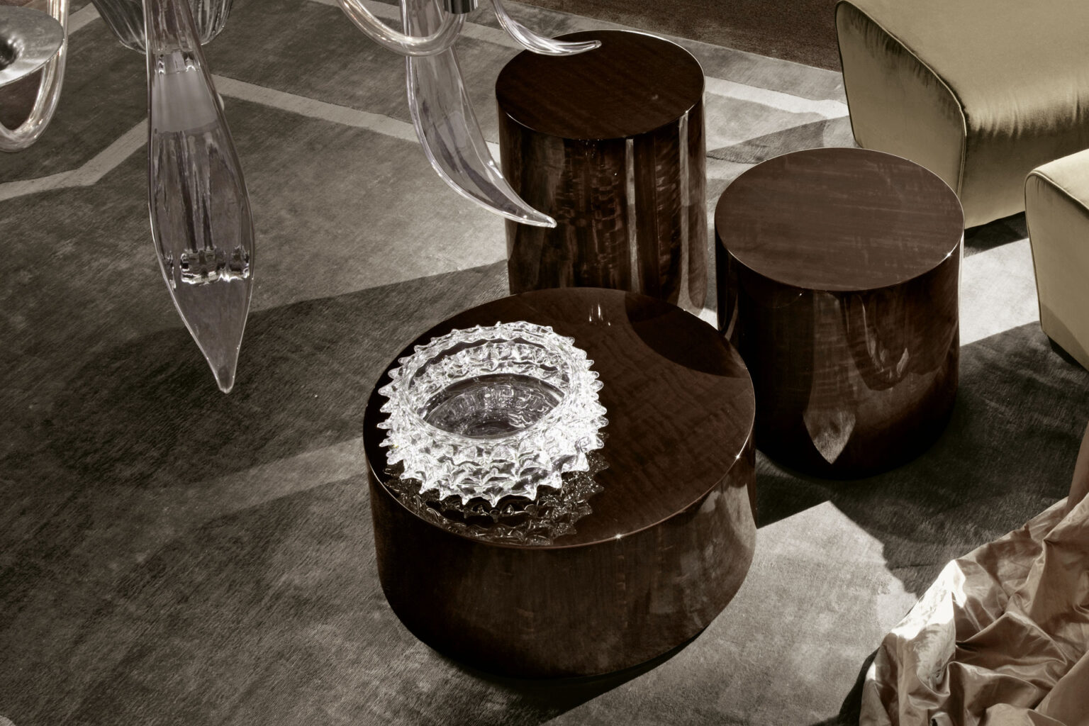 Vogue round lamp table - giorgio collection