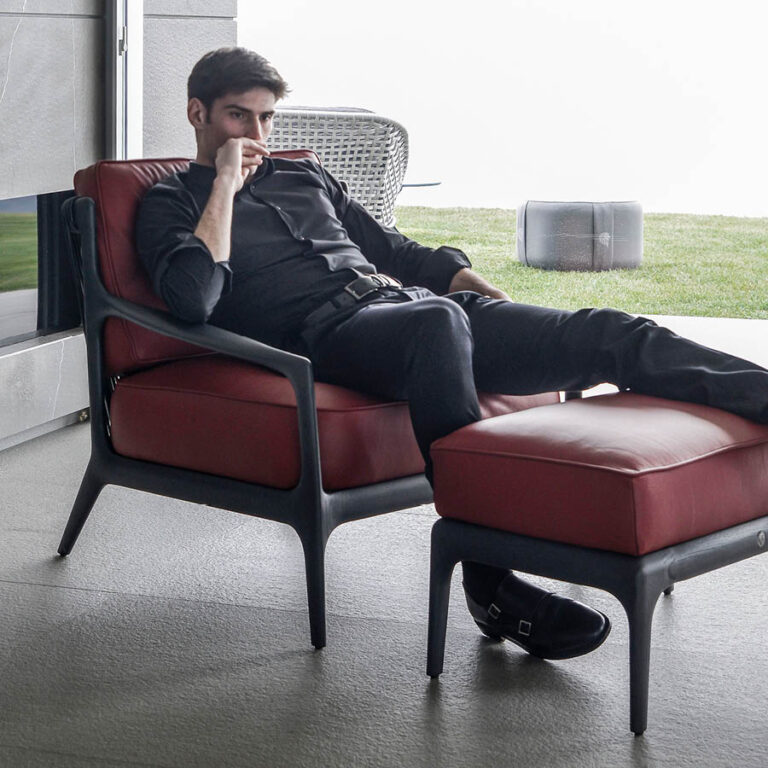 Moonlight Ottoman for Occasional Chair | Giorgio Collection