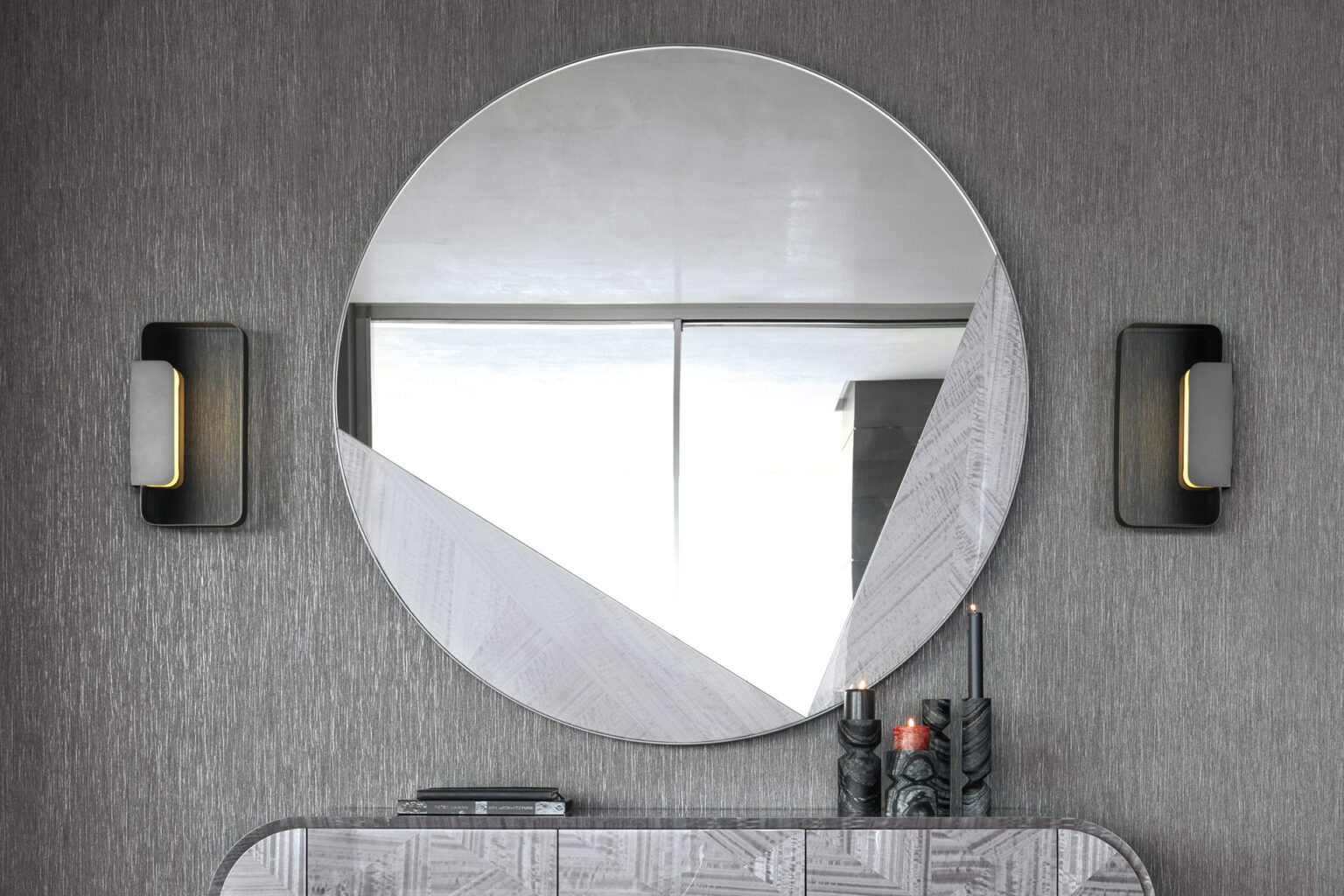 Moonlight round mirror - giorgio collection