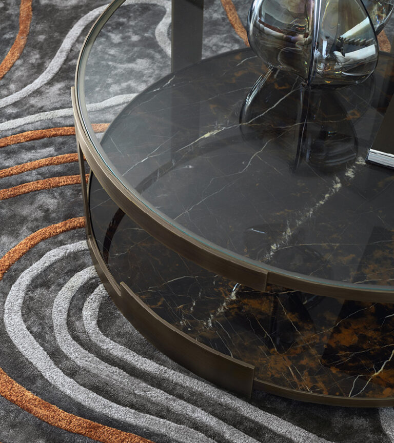 Trésor Round bronzed Cocktail Table - giorgio collection