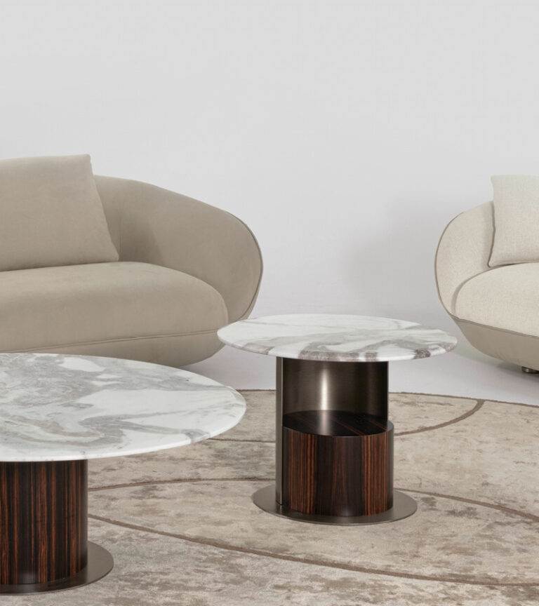 Luxor small round cocktail table - giorgio collection