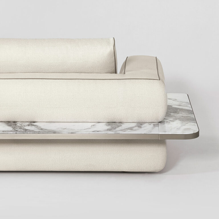 Luxor sofa with marble shelves - giorgio collection