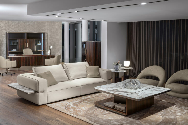 Luxor sofa with marble shelves - giorgio collection