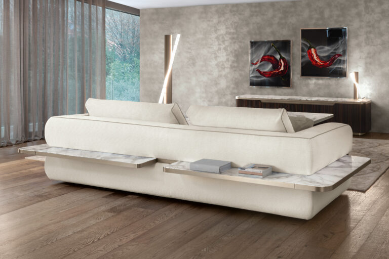 Luxor sofa with marble shelves - giorgio collection