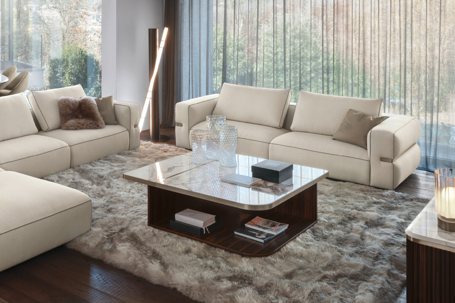 Luxor square cocktail table - giorgio collection