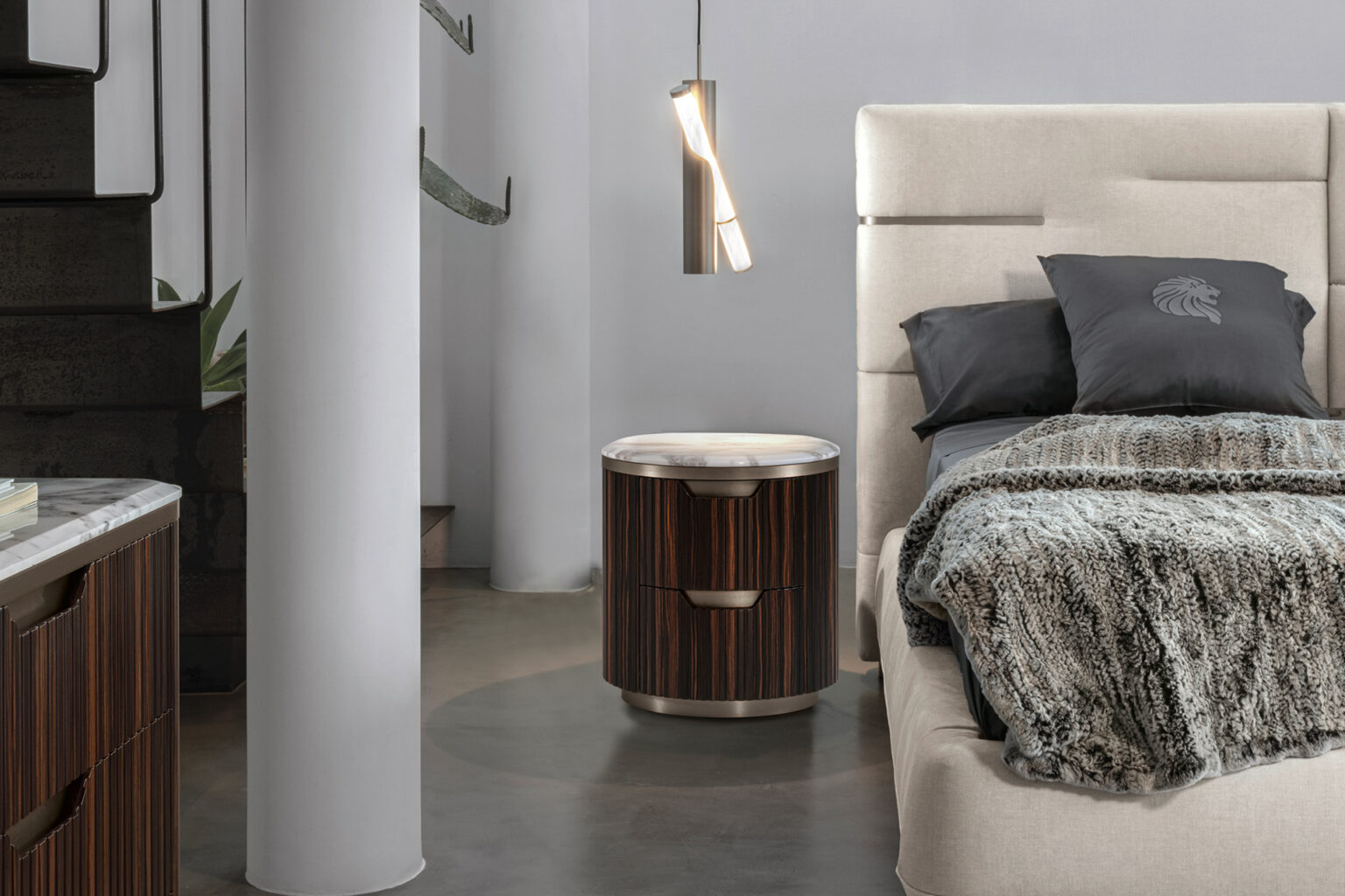 Luxor round night table - giorgio collection